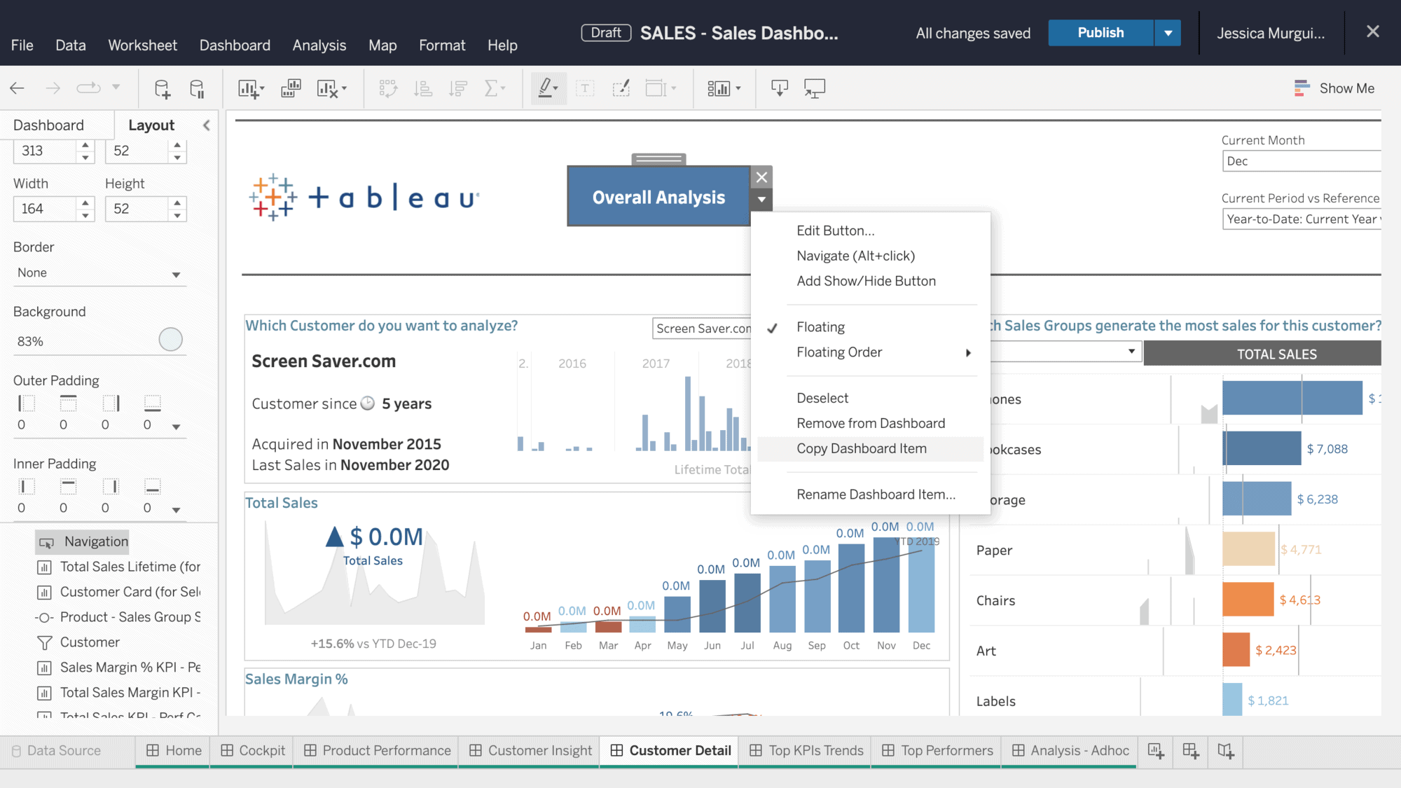 Tableau 教學－使用表計算和參數進行前後期比較 - 歐立威科技